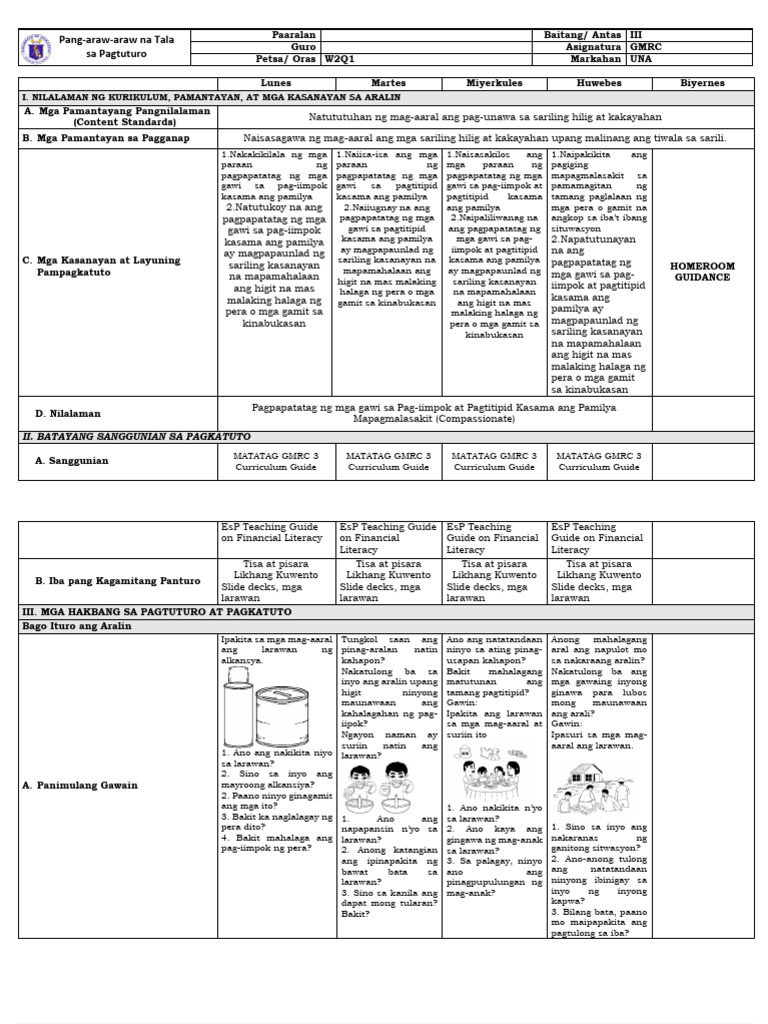 q1 GMRC DLL Week 2 New Template | PDF