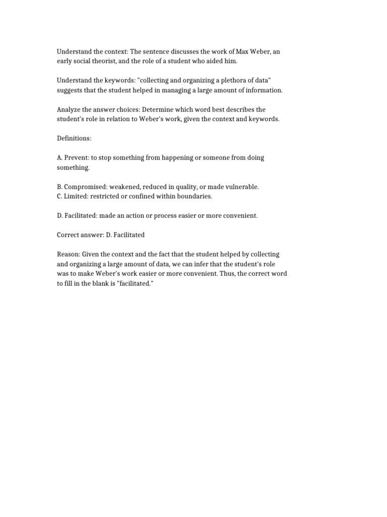 Max Weber Explanation | PDF