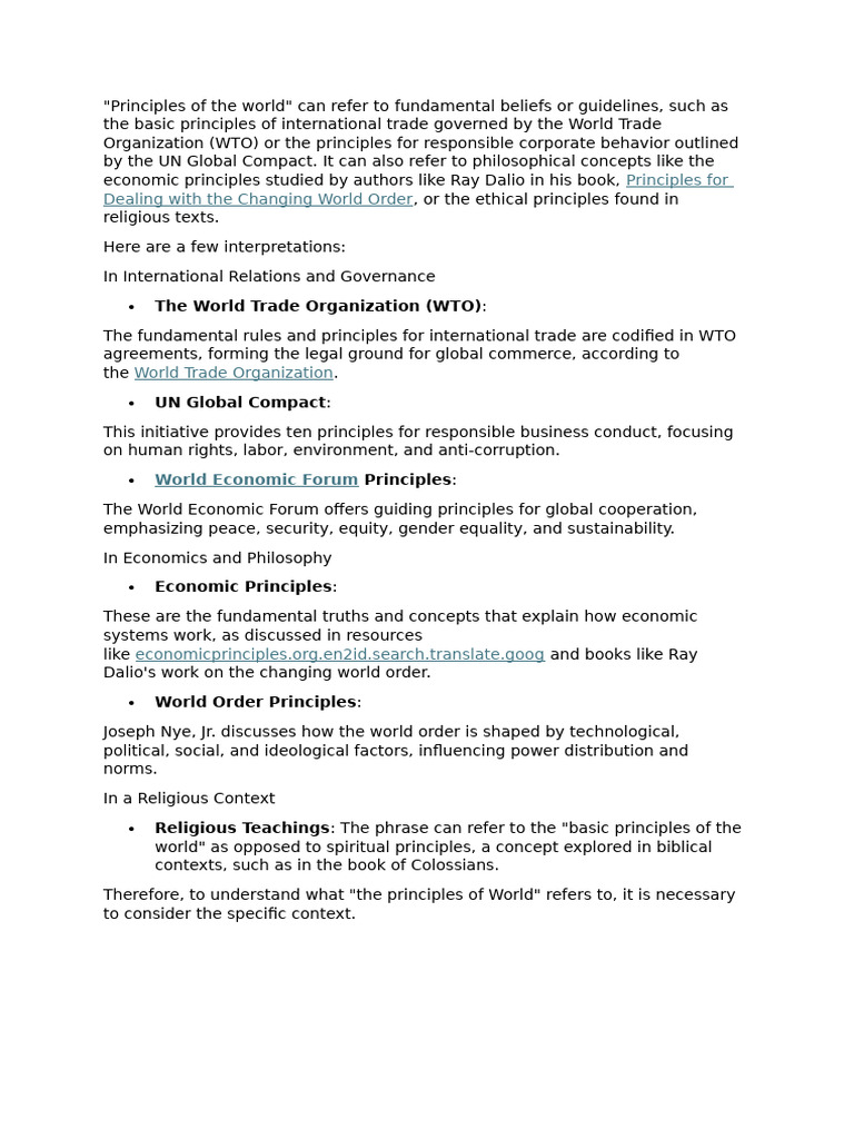 The Principles of World | PDF