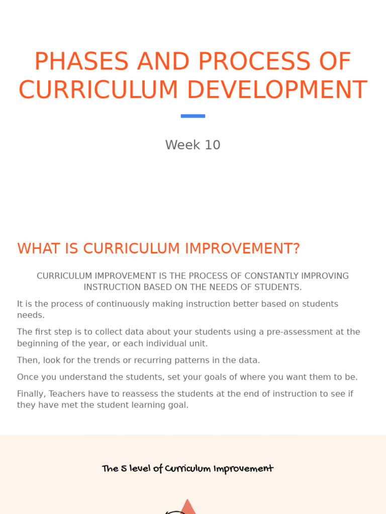 Curriculum Improvement Phases Explained | PDF | Curriculum | Psychology