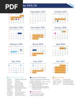 CIS School Calendar 2025-26 Overview | PDF | Academic Term | Observances