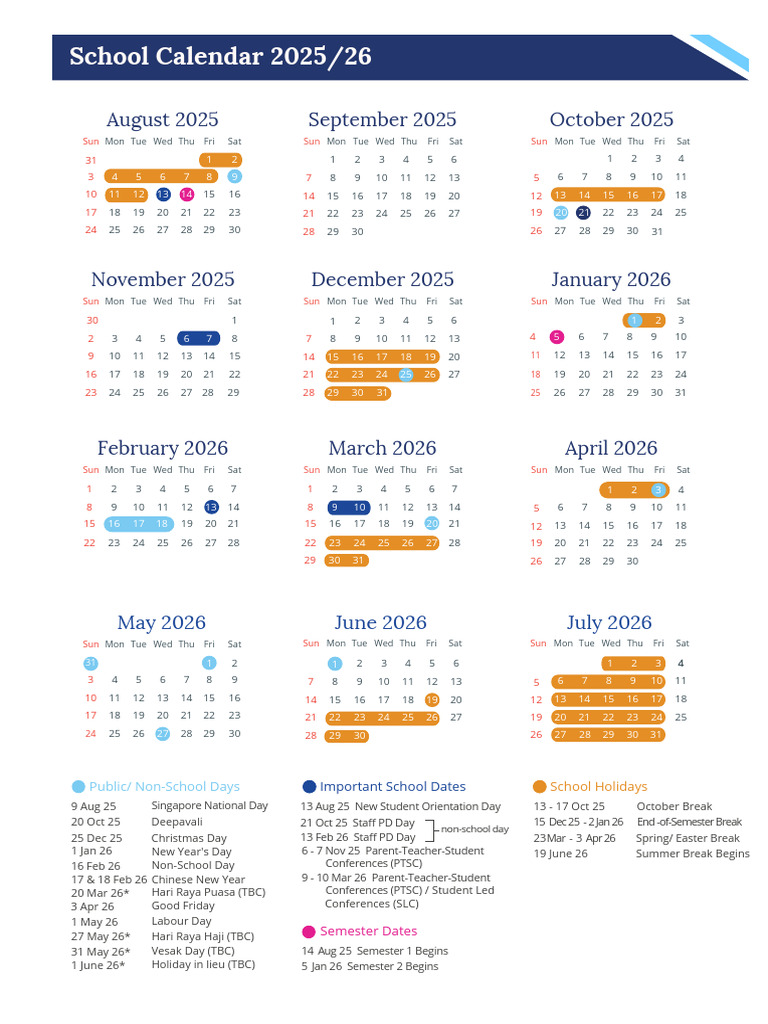 Fort Smith School Calendar 2025-26 | PDF | Academic Term | Public Holiday