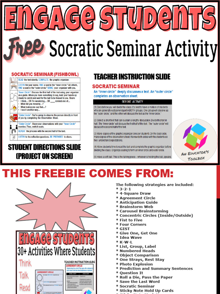 Socratic Seminar Outer Circle Guide | PDF
