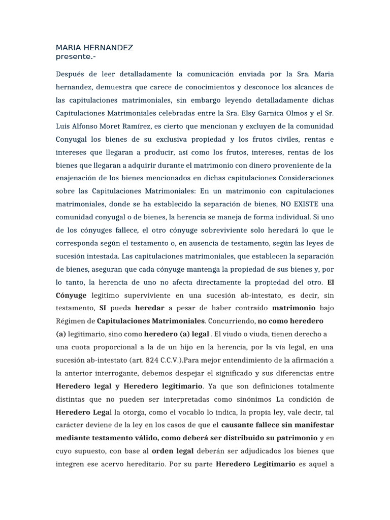 Maria Hernandez Capitulaciones | PDF | Herencia | Matrimonio
