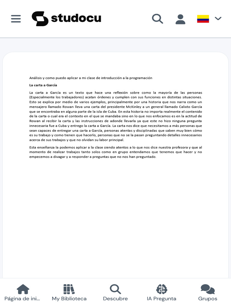 La carta a Garcia Resumen - Análisis y como puedo aplicar a mi clase de introducción a la ...