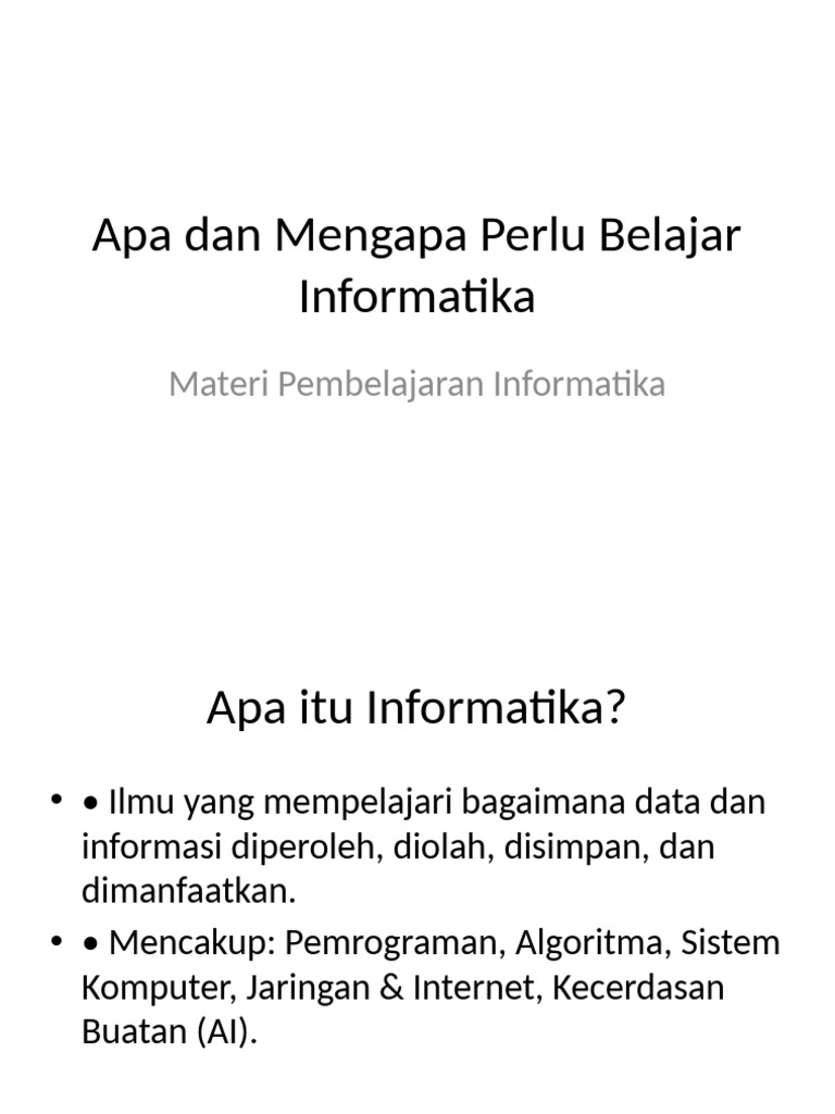 Materi Informatika | PDF