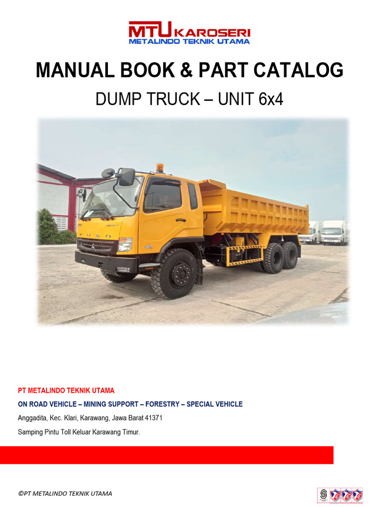 Manual Book Dump Truck 6x4 | PDF