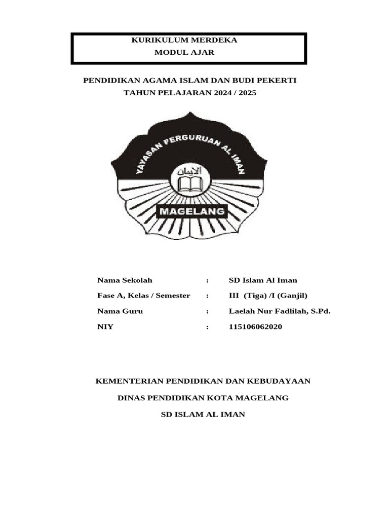 Cover Modul Ajar Dan RPP | PDF