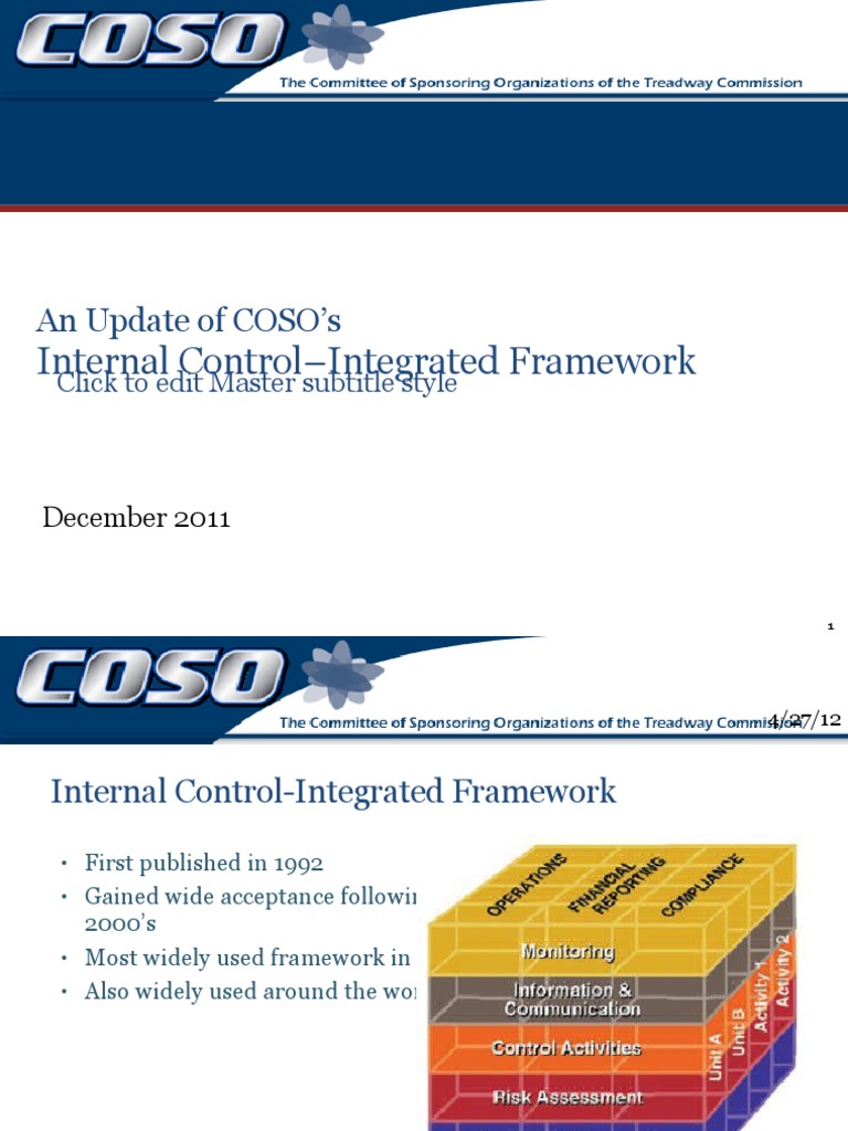 COSO Framework Update Overview | PDF | Business | Business (General)
