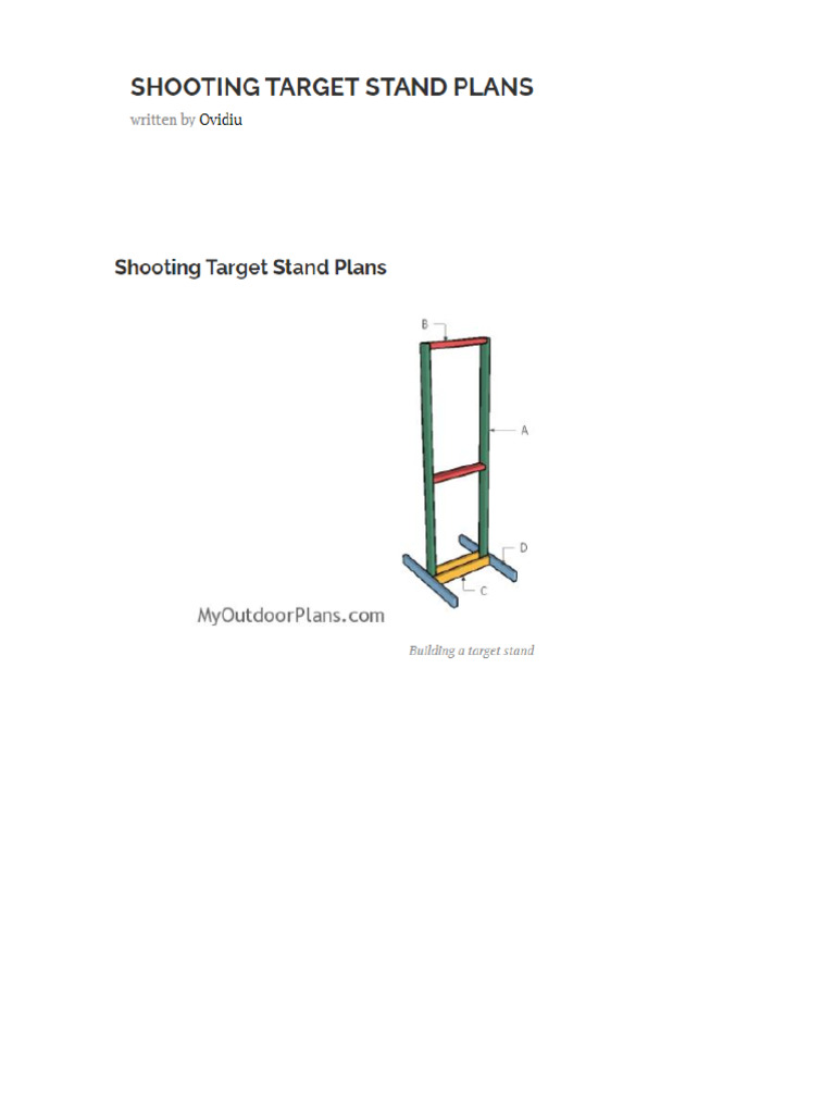 Shooting Target Stand Plans | PDF