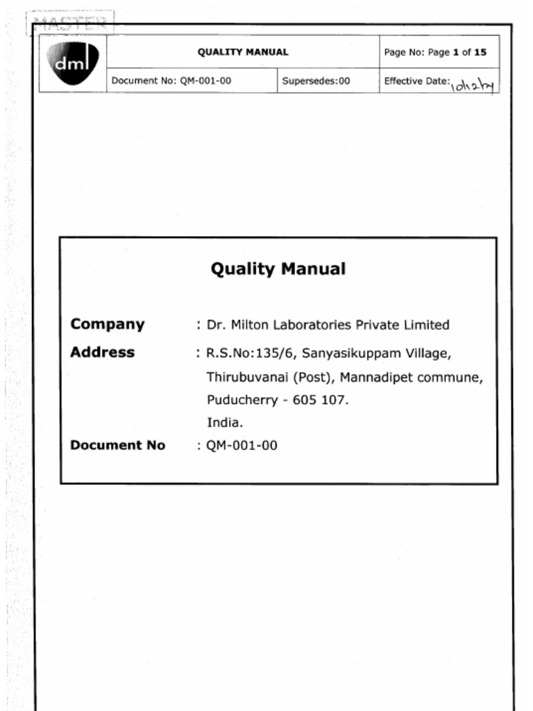 Quality Manual | PDF