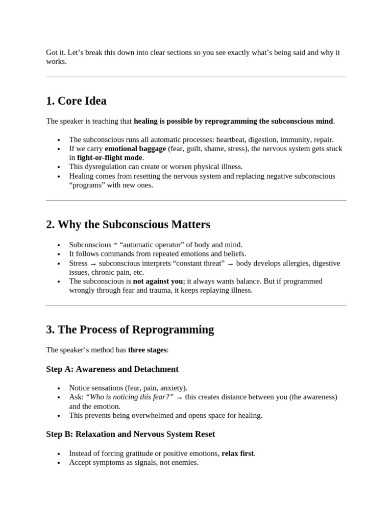 Reprogramming the Subconscious Mind | PDF | Fear | Relaxation (Psychology)