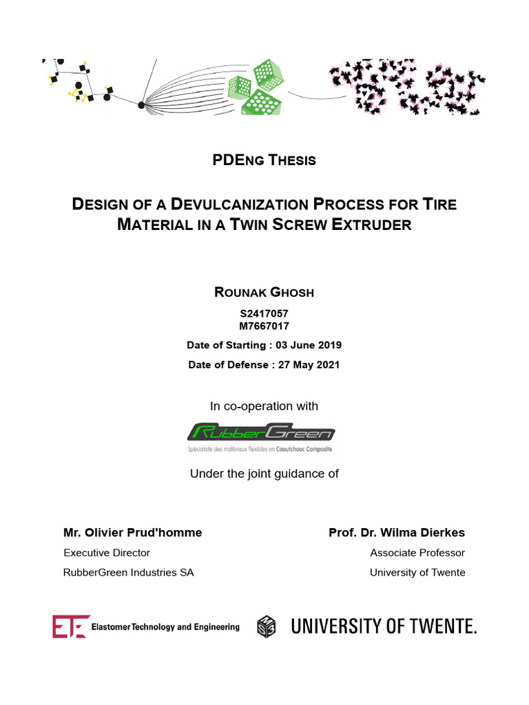 Thesis Design of a Devulcanization Process for Tire Material in a Twin ...