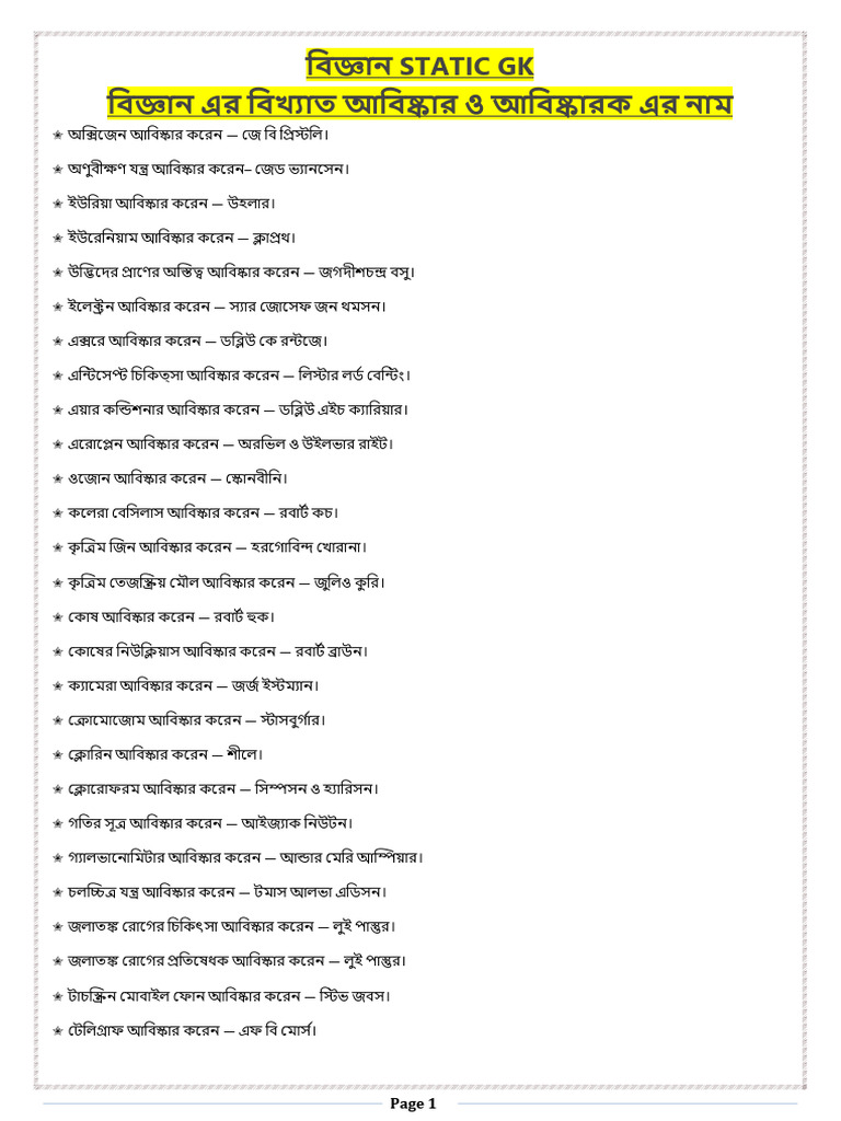 Bigaan O Abiskharok Er Nam | PDF