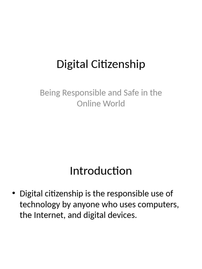Digital Citizenship: Safe Online Practices | PDF