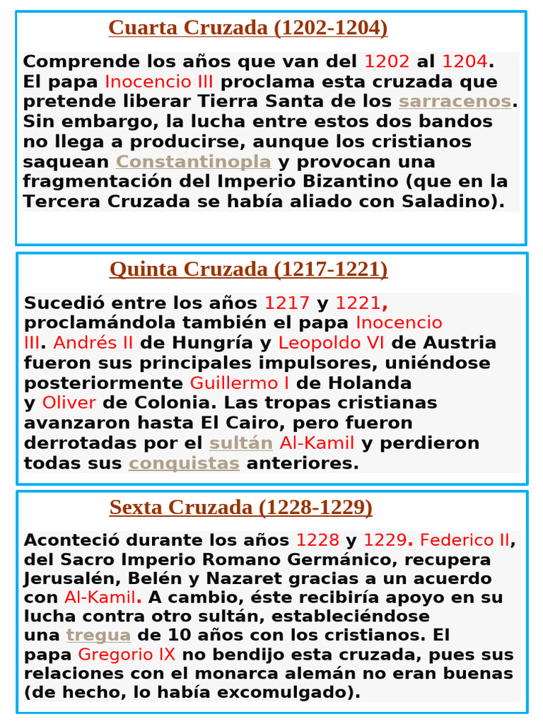Historia de Las Cruzadas | PDF | Cruzadas | Edades medias