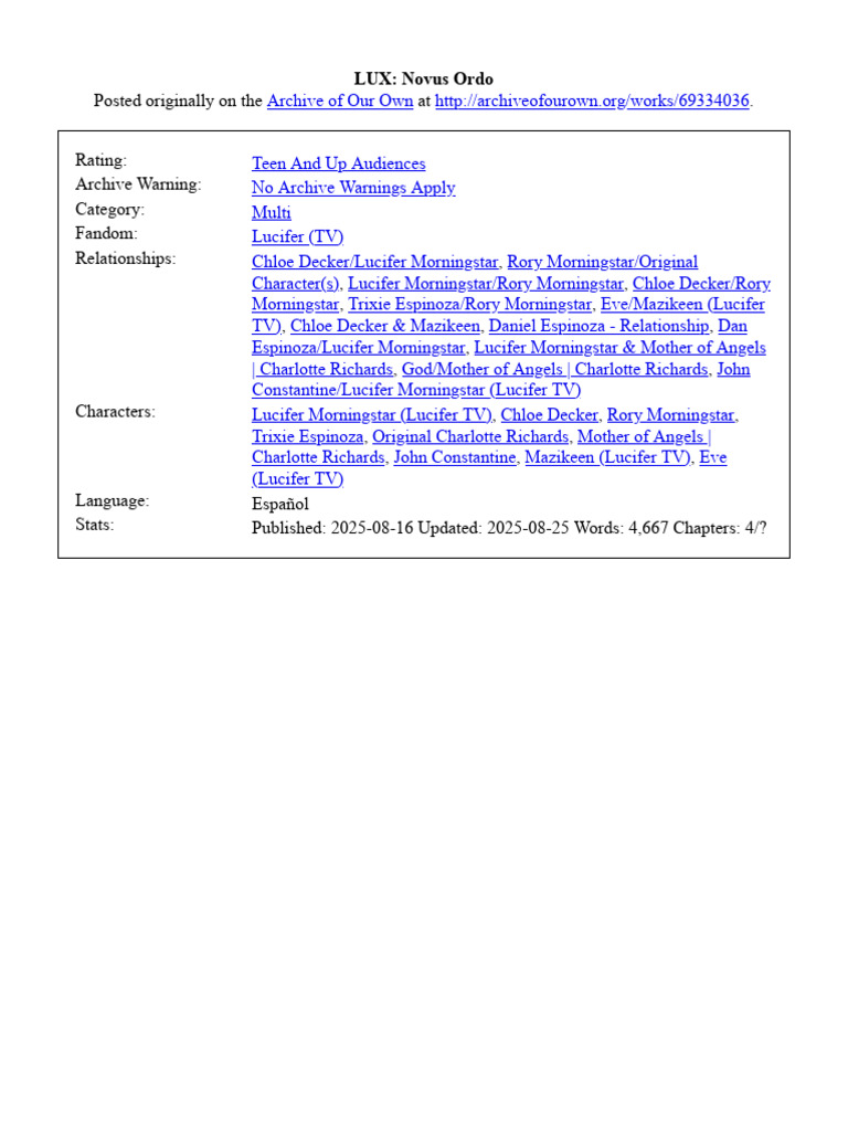 LUX Novus Ordo | PDF