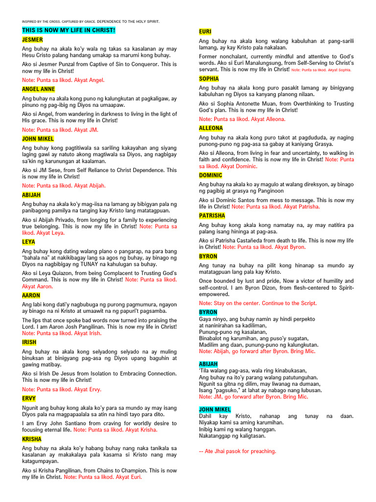 Performance Script | PDF