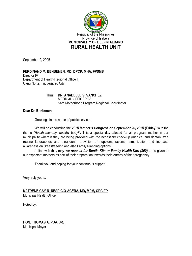 Request For Buntis Kits | PDF