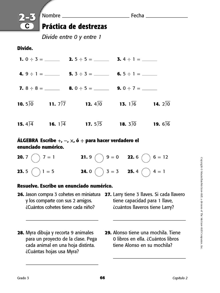 Práctica de Matemáticas para Tercer Grado | PDF