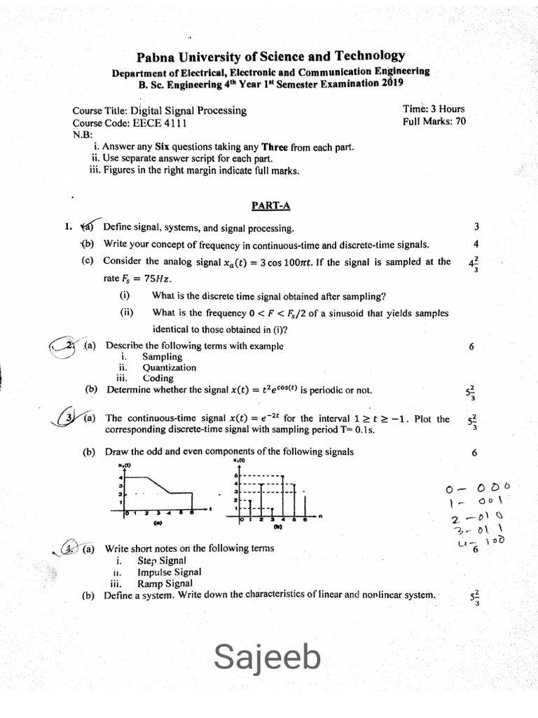 Question Bank (4 1) 8th Batch | PDF