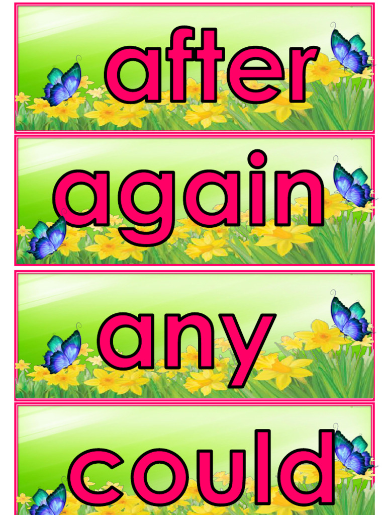 Sight Words Garden | PDF
