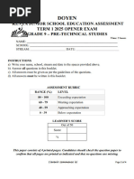 Grade 9 Pre-Technical Studies Term 1 2025 Opener Exam | PDF | Computing