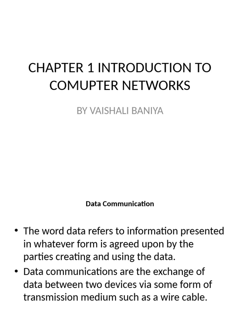 Chapter 1 Introduction To Comupter Networks | PDF | Network Topology | Duplex (Telecommunications)