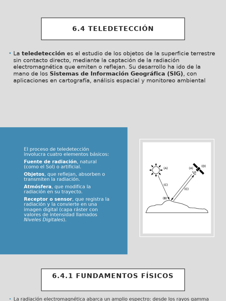 Teledetección: Fundamentos y Aplicaciones | PDF | Sensores remotos ...