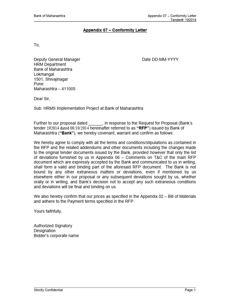 Appendix 07 - Conformity Letter: 192014 Dated 08/10/2014 | PDF