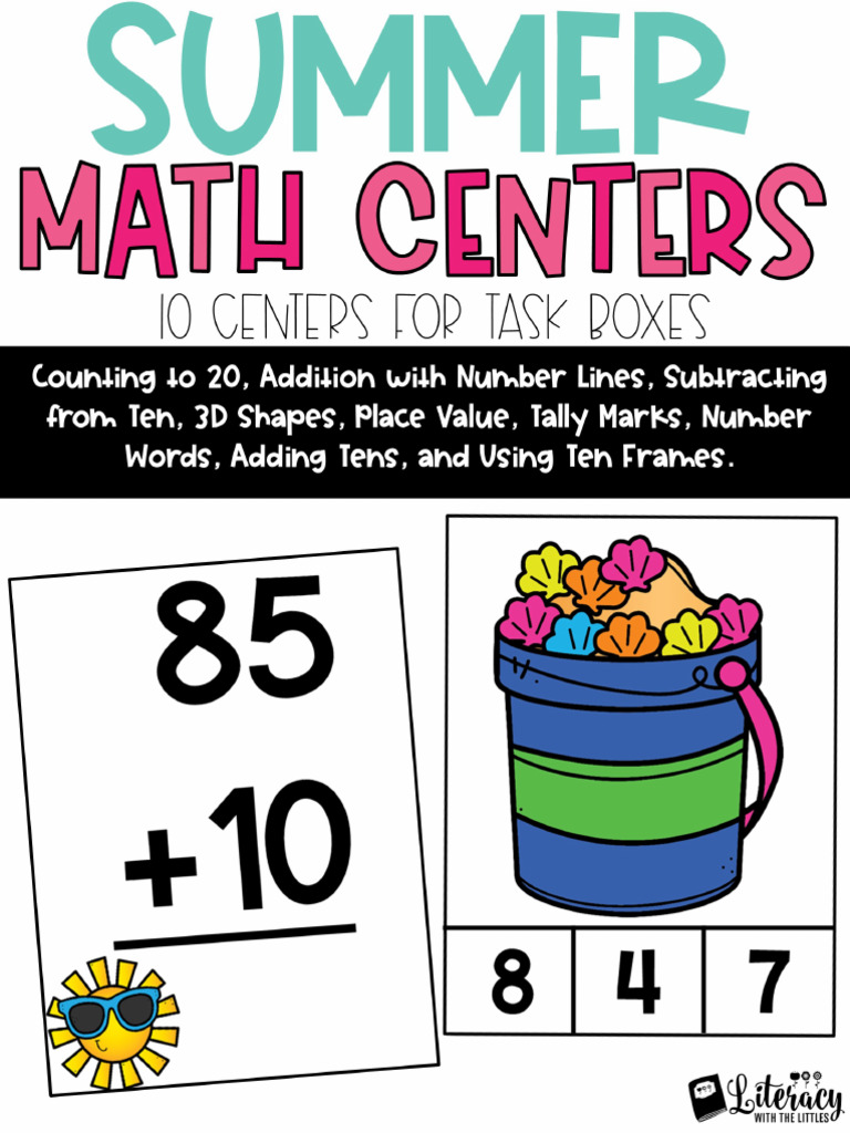 Summer Math Centers (For Task Boxes) | PDF