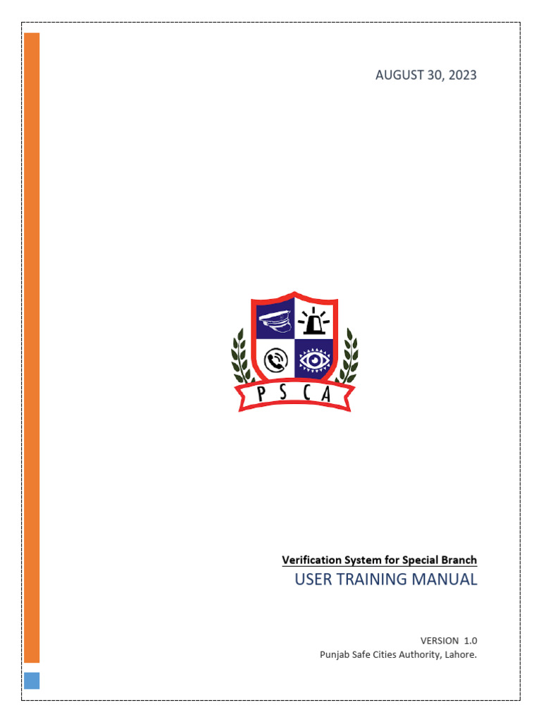Special Branch Verification System Manual | PDF | Verification And ...
