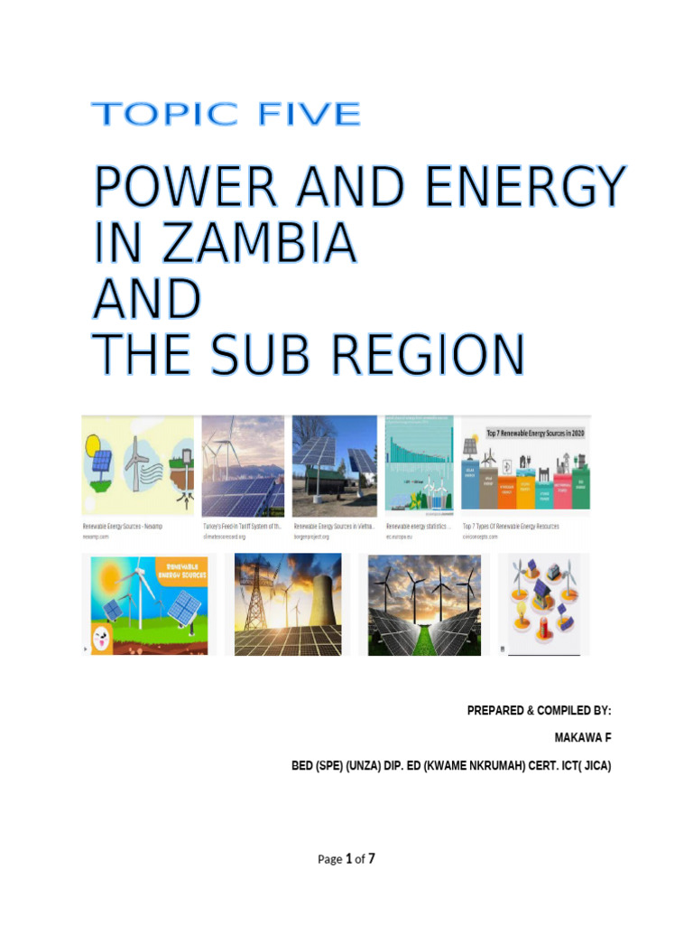 Power Generation Overview in Zambia | PDF | Hydroelectricity | Power ...