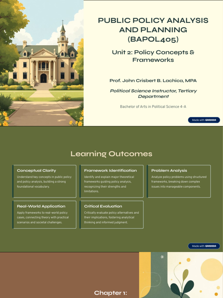 Public Policy Analysis Frameworks | PDF | Policy | Policy Analysis