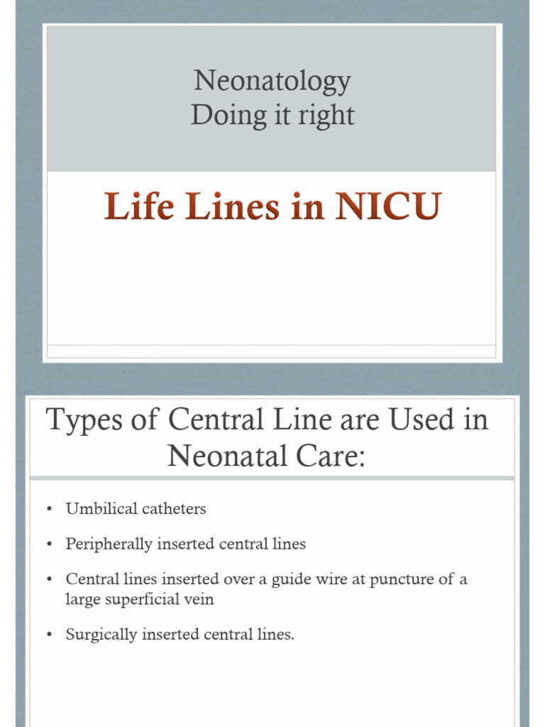 Catheter and Central Line in NICU | PDF | Vein | Aorta