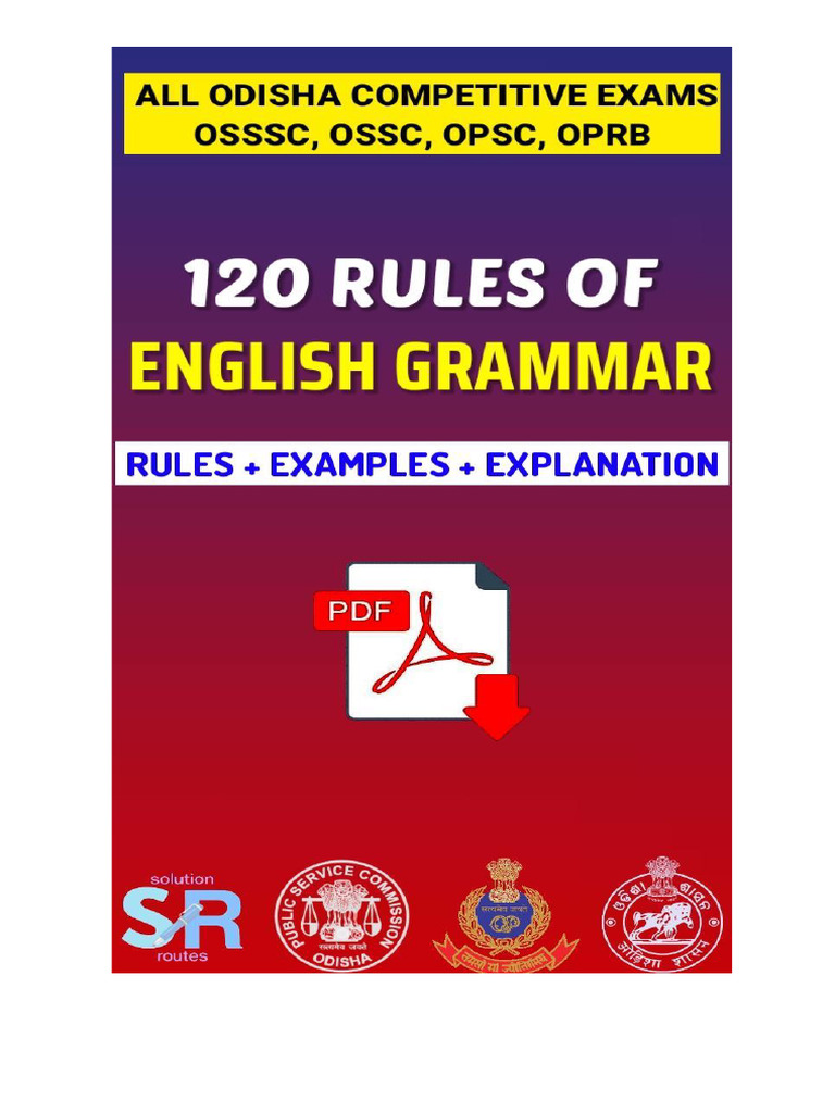 TOP 60 Rules English Grammar - Solution Routes | PDF | Plural ...