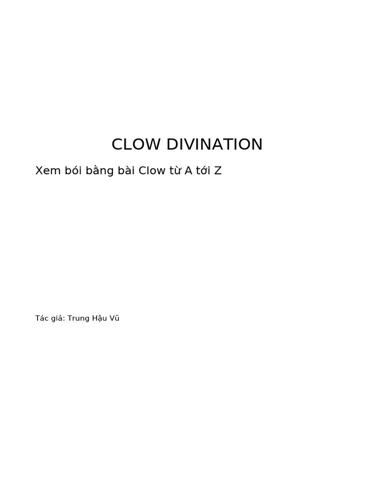 Clow Divination v4 Spacing Fixed | PDF