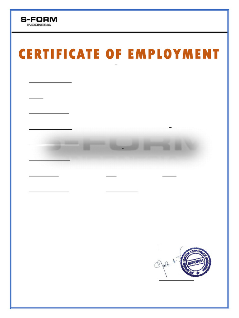 Sertifikat S Form | PDF