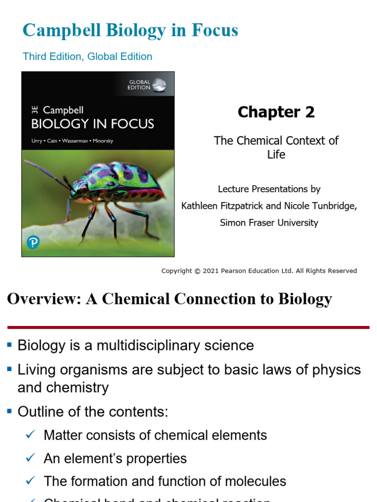 Chemical Foundations of Life in Biology | PDF | Ion | Chemical Bond
