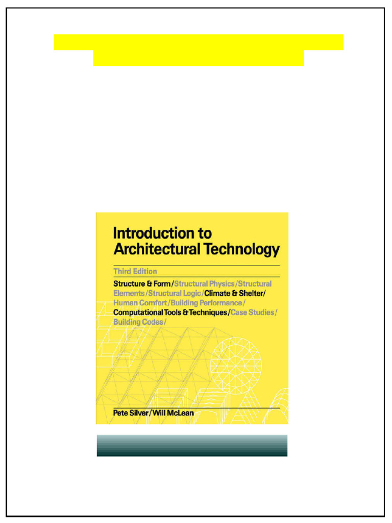 Introduction to Architectural Technology Third Edition William Mclean newest edition 2025 | PDF ...