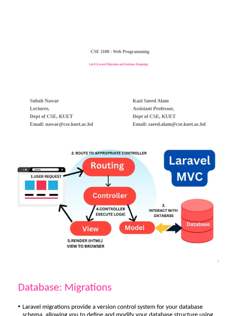 Lab 8 (Laravel 2) | PDF | Databases | Data Management