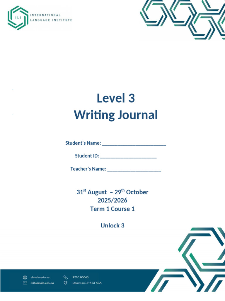 Level 3 Writing Journal Guidelines | PDF | Noun | Linguistic Morphology
