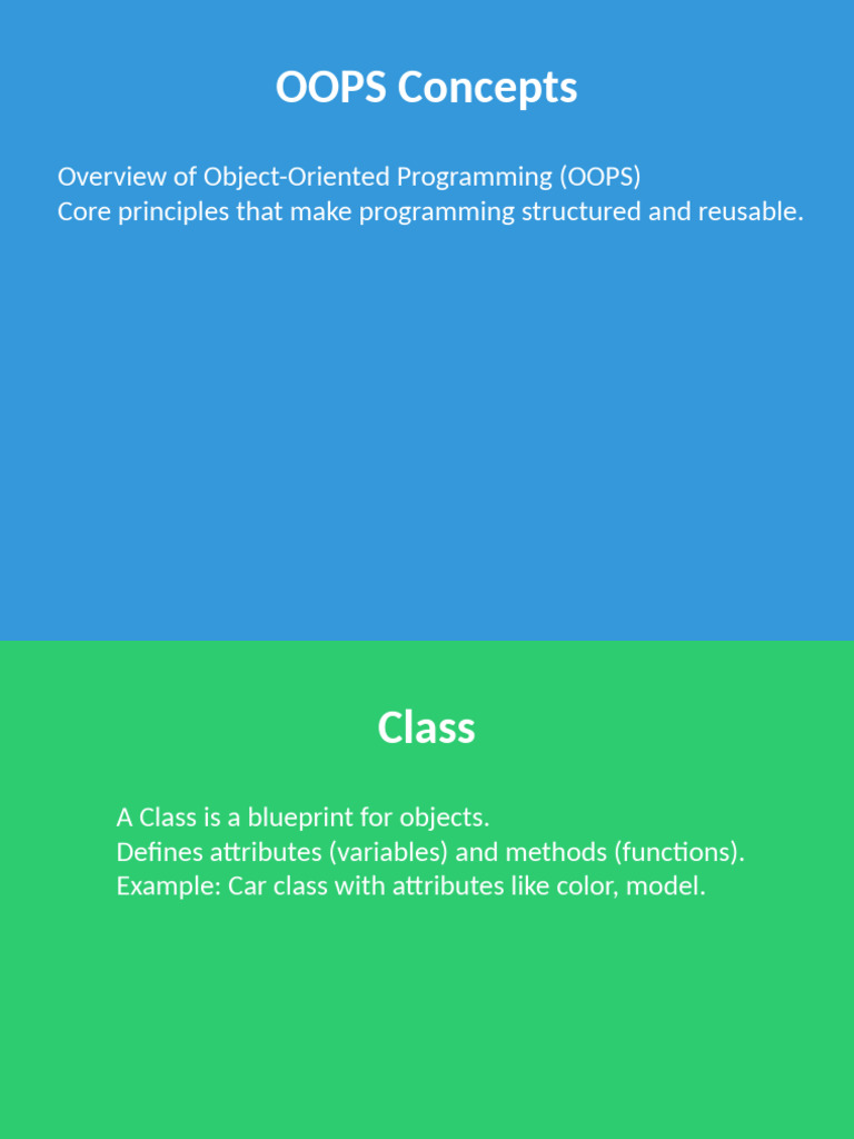 Creative OOPS Concepts Presentation | PDF