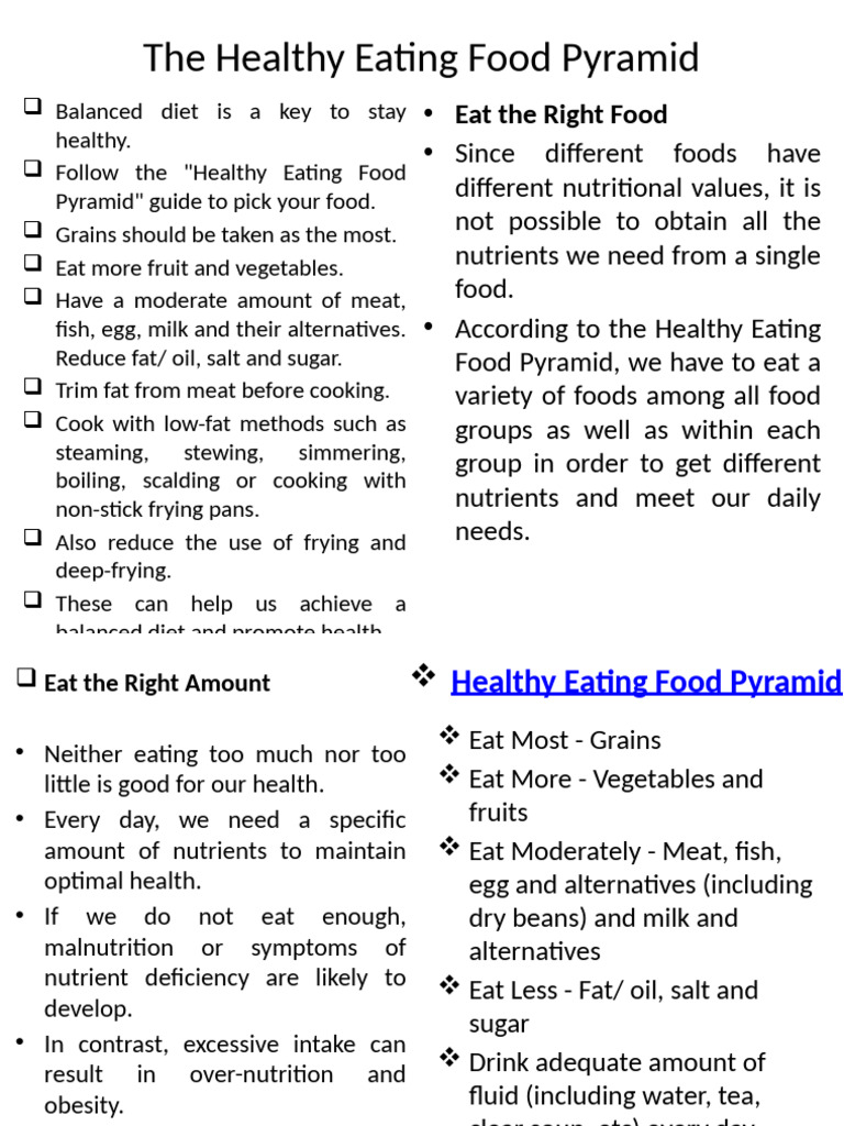 Healthy Eating Food Pyramid Guide | PDF | Healthy Diet | Foods