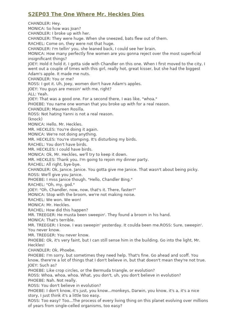 Mr. Heckles' Final Wish | PDF