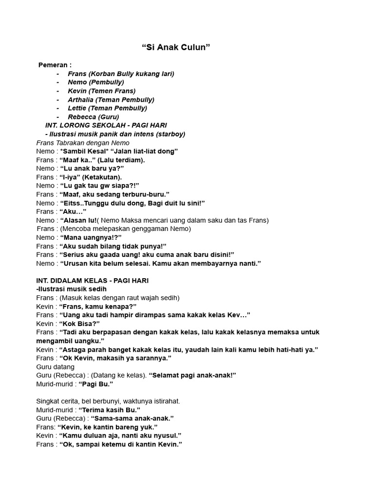 Si Anak Culun - Kelompok 1 | PDF