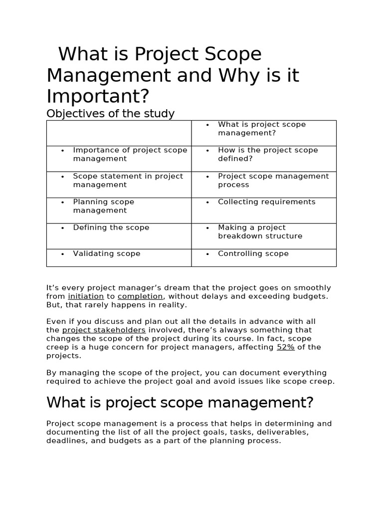 Project Management 5 2022 Lesson 4 Project Scope Management Slides ...