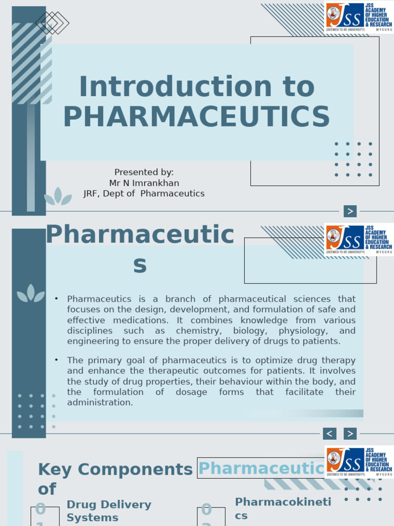 Introduction to Pharmaceutics Overview | PDF | Pharmaceutical ...