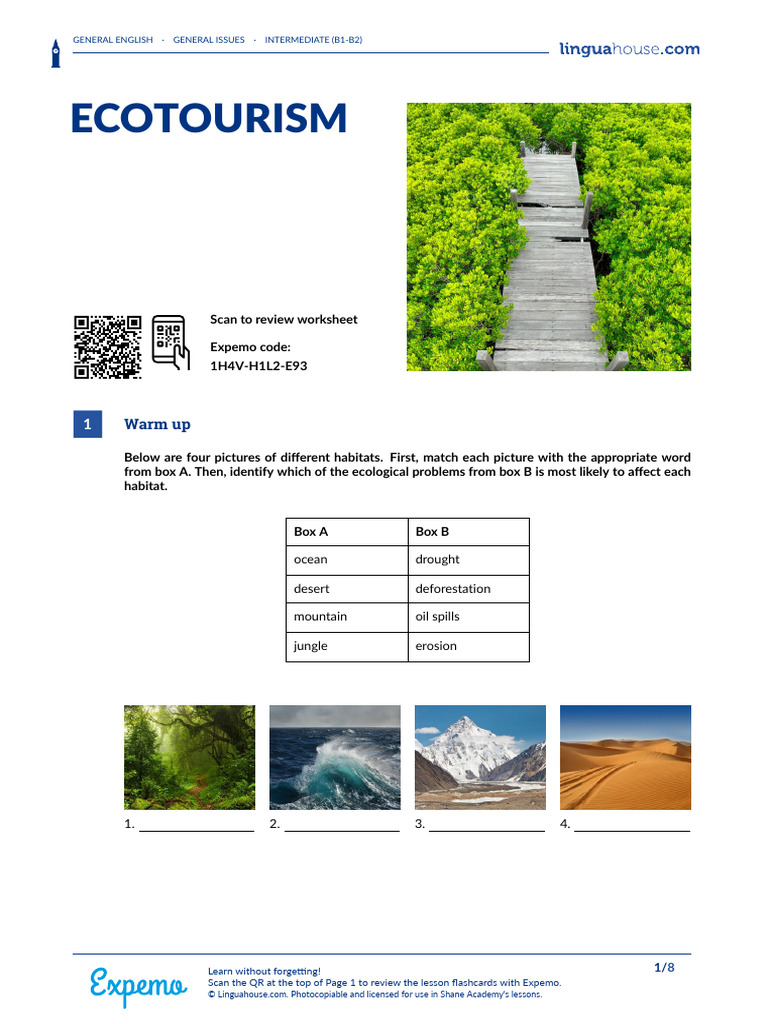Ecotourism: Vocabulary and Issues | PDF | Grizzly Bear | Vocabulary