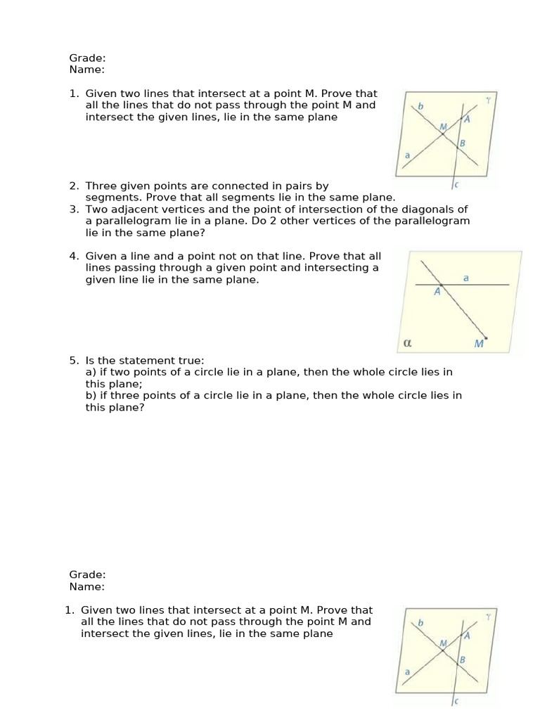 Plane Geometry Proofs and Concepts | PDF